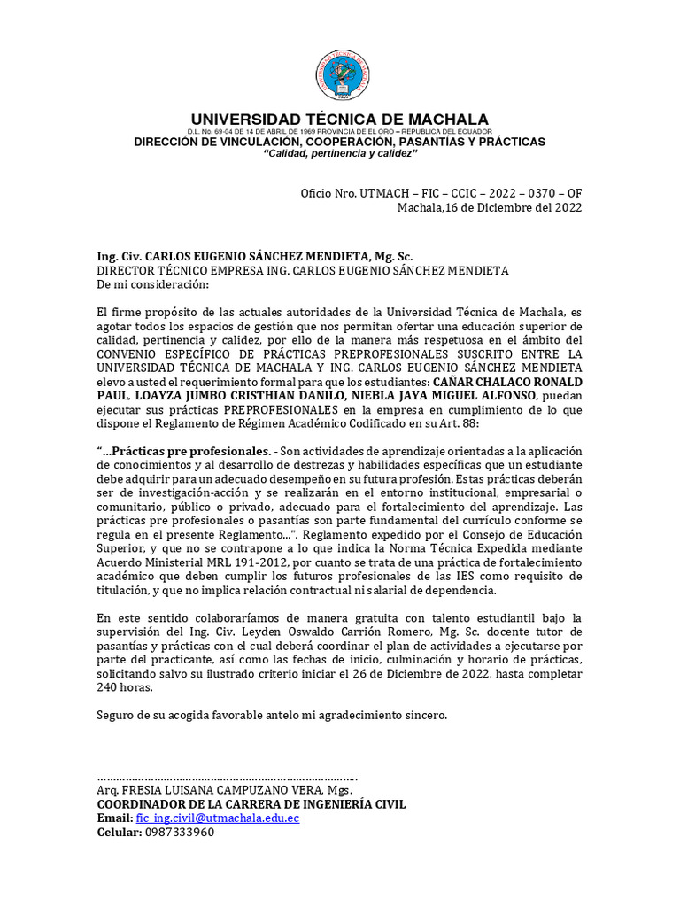 Carta de Inserción | PDF Carta de Inserción | PDF