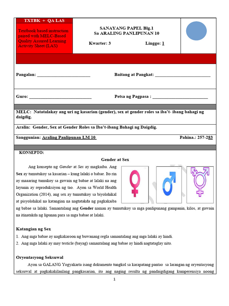 AP10 LAS Q3 wk1 | PDF