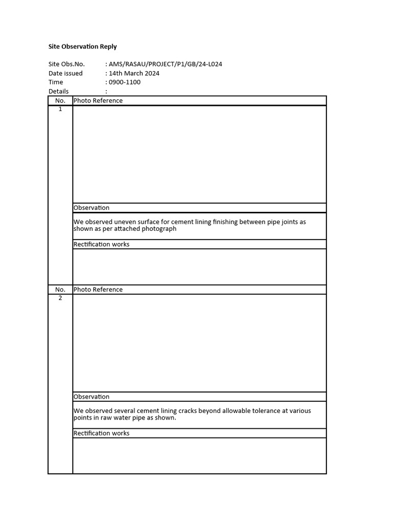 AMS QAQC Observation Reply Templates | PDF | Home & Garden | Technology ...