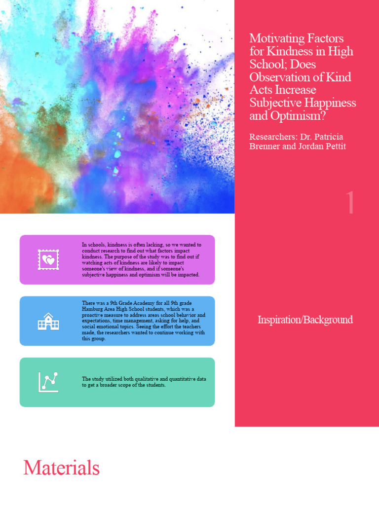 Kindness Research Presentation | PDF | Wellness