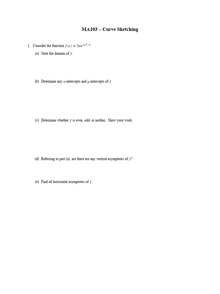6 - Advanced Curve Sketching Example | PDF