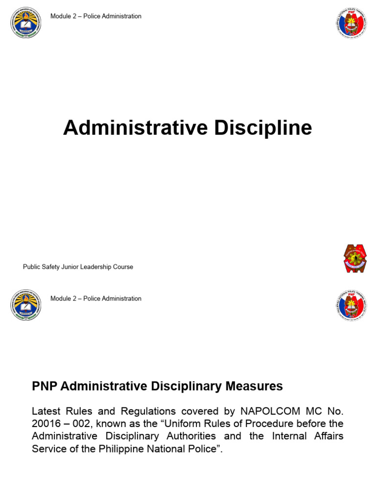 PNP Administrative Disciplinary Bodies Its Functions | PDF | Police ...