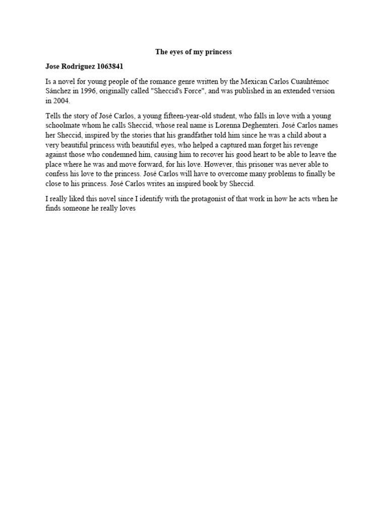 The Eyes of My Princess | PDF