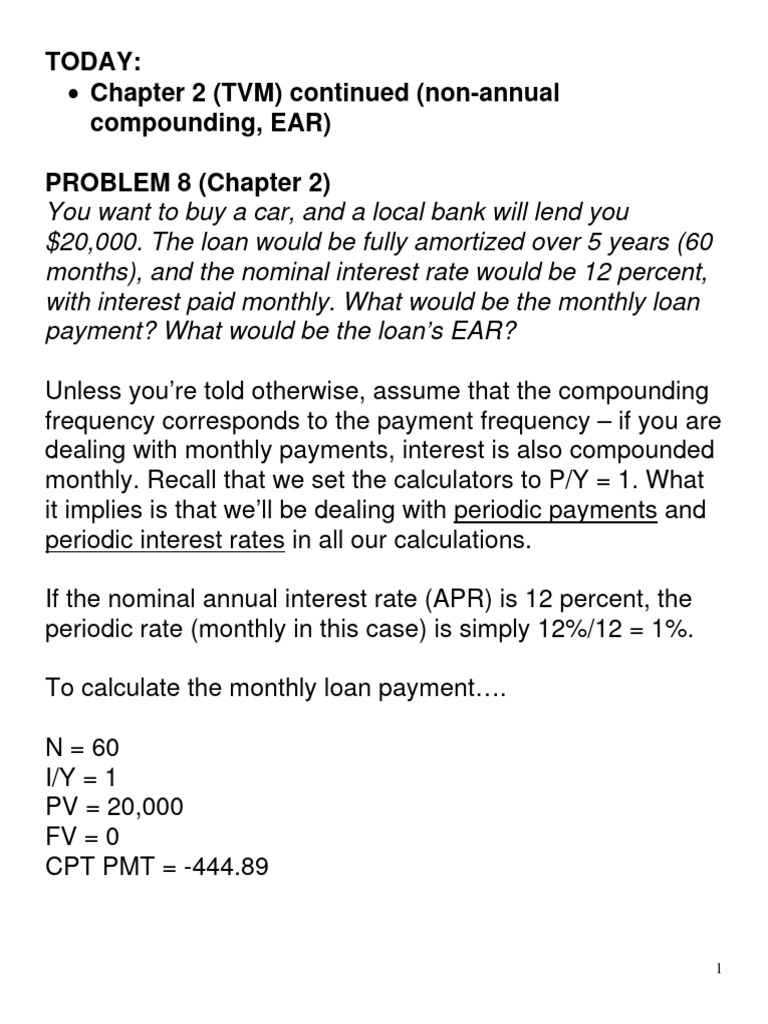 TODAY_at_BULLET_Chapter_2_TVM_continued | PDF | Interest | Financial Accounting