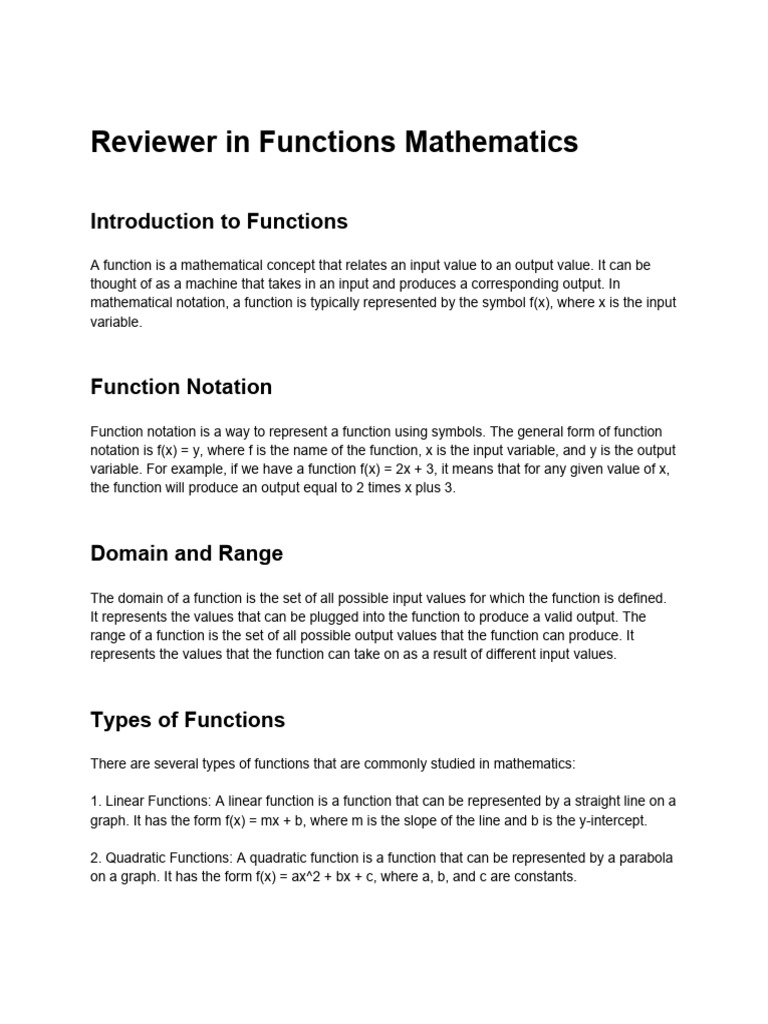 Reviewer in General Mathematics | PDF | Function (Mathematics) | Variable (Mathematics)