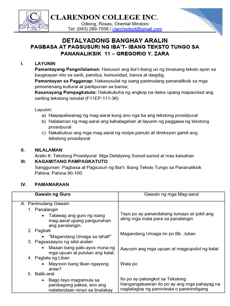 Aralin-8-Lesson-Plan-Final | PDF