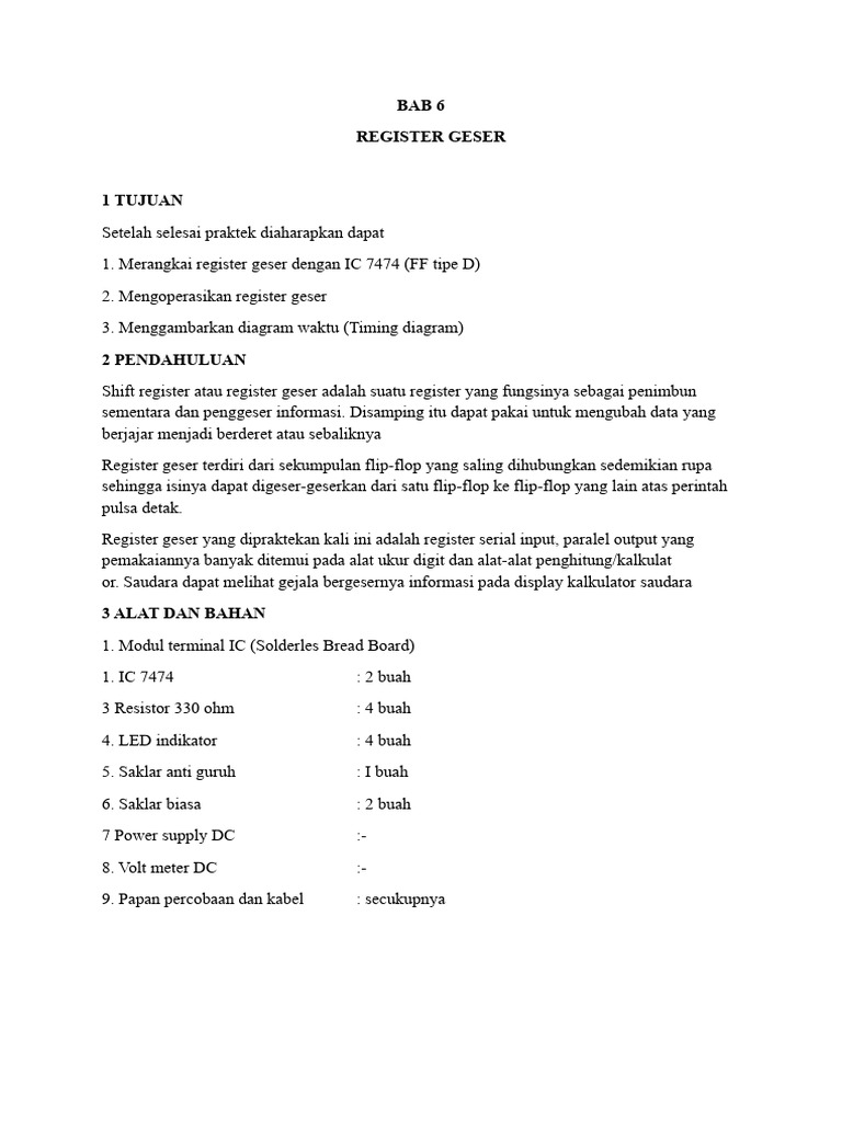 BAB 6 Register Geser | PDF