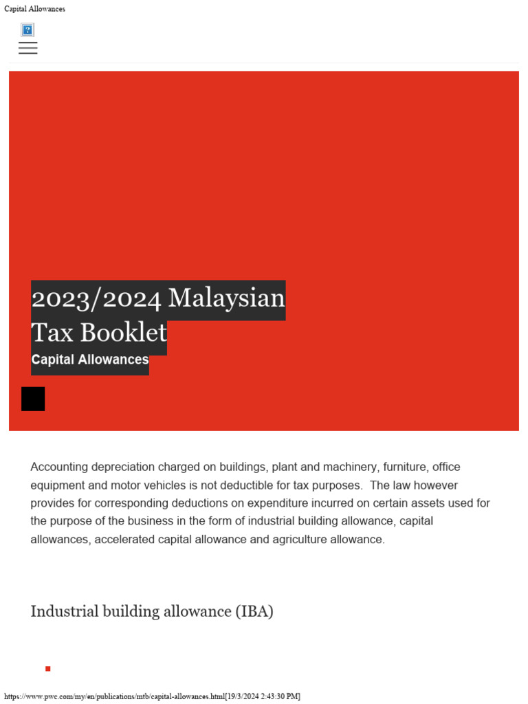 Capital Allowance | PDF | Expense | Capital (Economics)