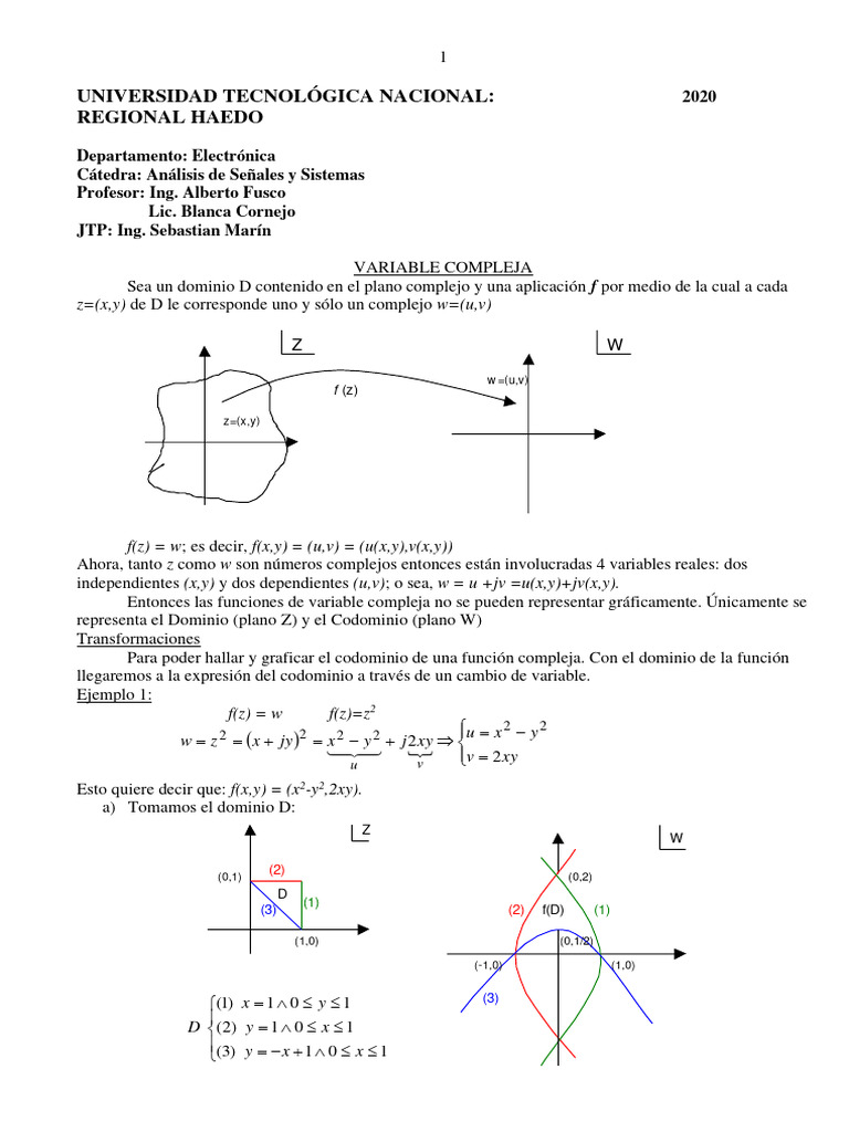 Análisis de Variable Compleja en Señales | PDF
