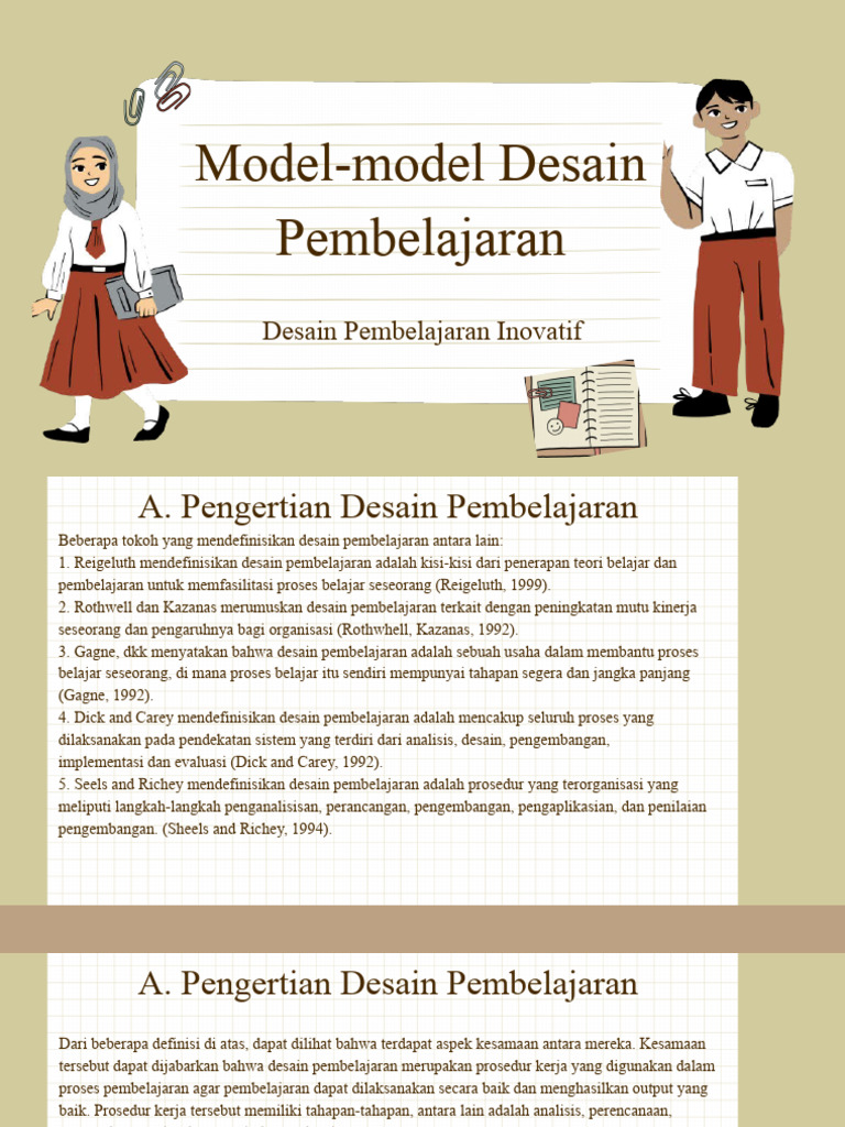 Model-Model Desain Pembelajaran | PDF