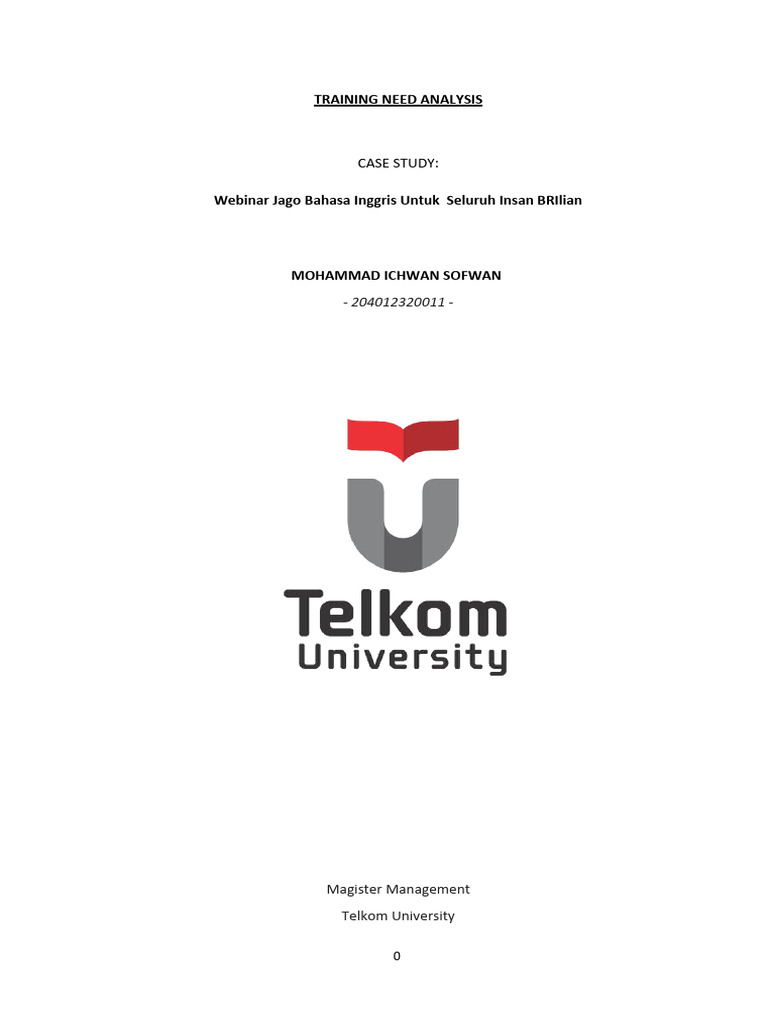 MOHAMMAD ICHWAN SOFWAN - 204012320011 - Manajemen SDM - TNA | PDF | Karier & Perkembangan