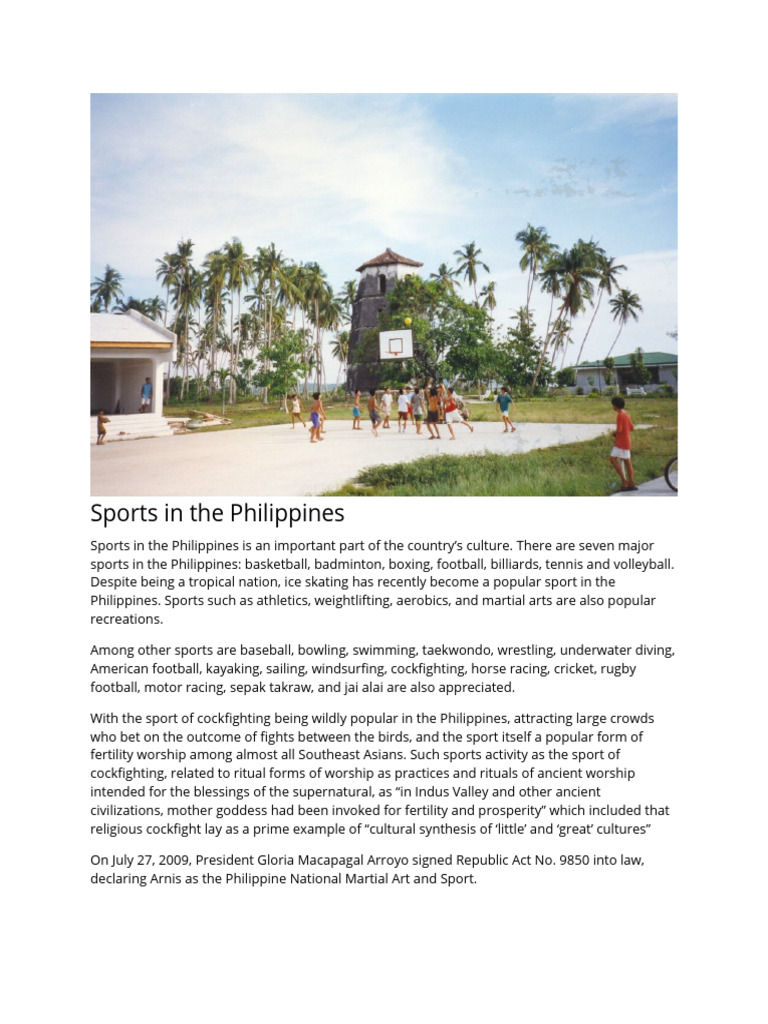 Sports in The Philippines - 1 | PDF