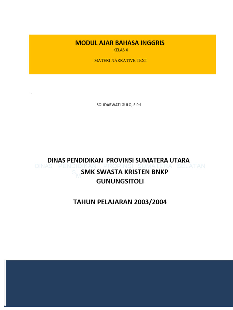 Modul Ajar Bahasa Inggris - Modul Bahasa Inggris Materi - Narrative ... Modul Ajar Bahasa Inggris - Modul Bahasa Inggris Materi - Narrative ...
