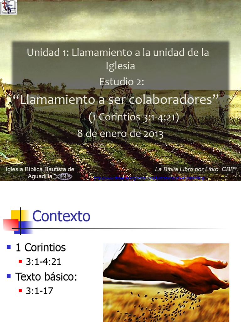 2 - Llamamiento - A - Ser - Colaboradores | PDF | Primera epístola a los corintios | Biblia