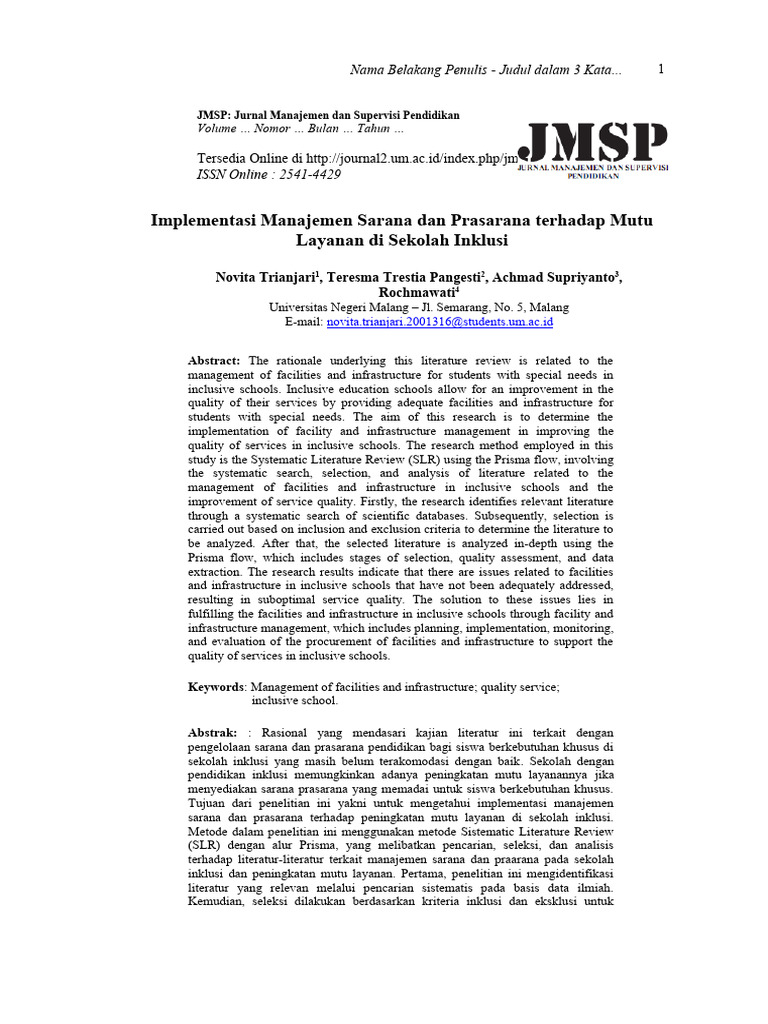 Kelompok 6 - Implementasi Manajemen Sarana Dan Prasarana Terhadap Mutu Layanan Di Sekolah ...