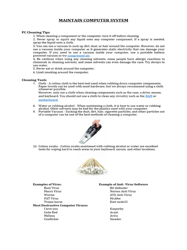 PC Maintenance | Download Free PDF | Computer Virus | Antivirus Software
