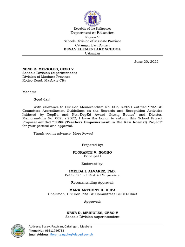 PRAISE Letter | PDF | Learning | Teachers