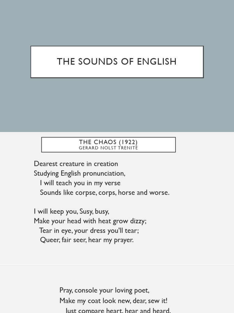 LESSON 1. The Sounds of English | PDF | Vowel | English Language