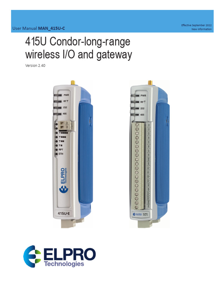 415U Condor User Manual v2.41 | PDF | Computer Network | Radio