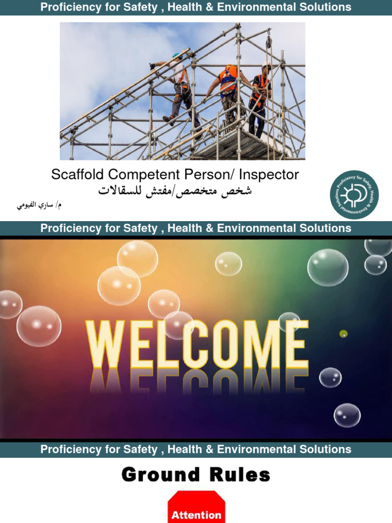 Scaffold Competent Person-Inspector Updated 2021 - Eng. Sary Elfayoumy ...