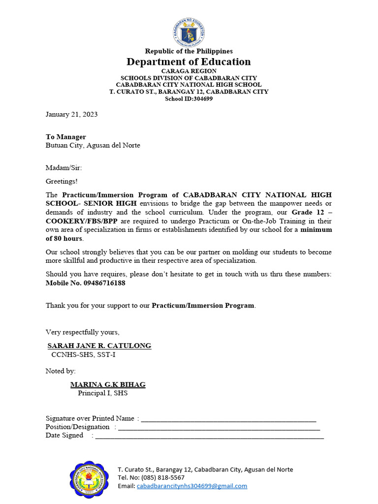 Letter For Partners | PDF