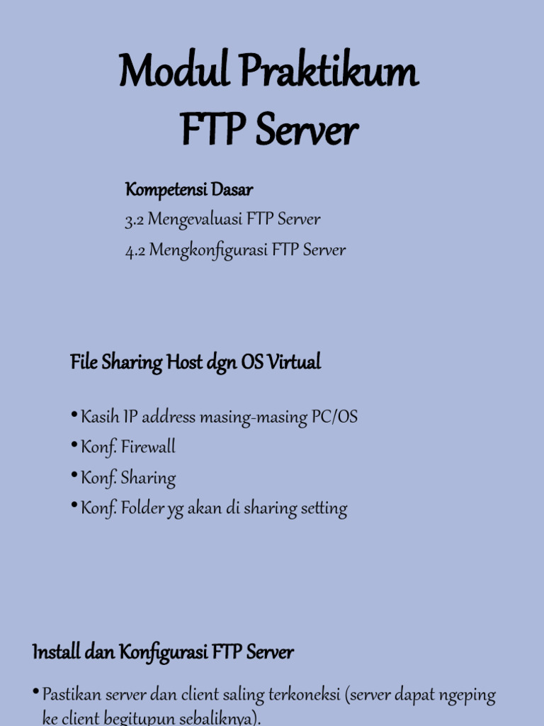 ASJ - 03 FTP Server Praktikum | PDF