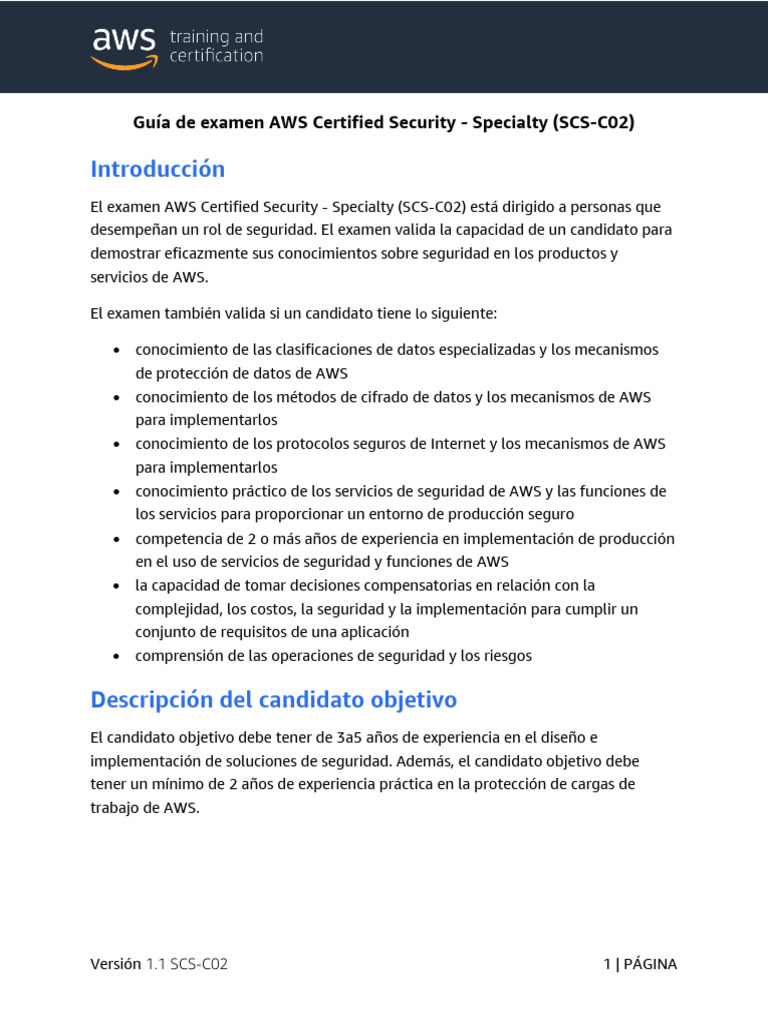 Guía del examen AWS Certified Security SCS-C02 | PDF | Red privada ...