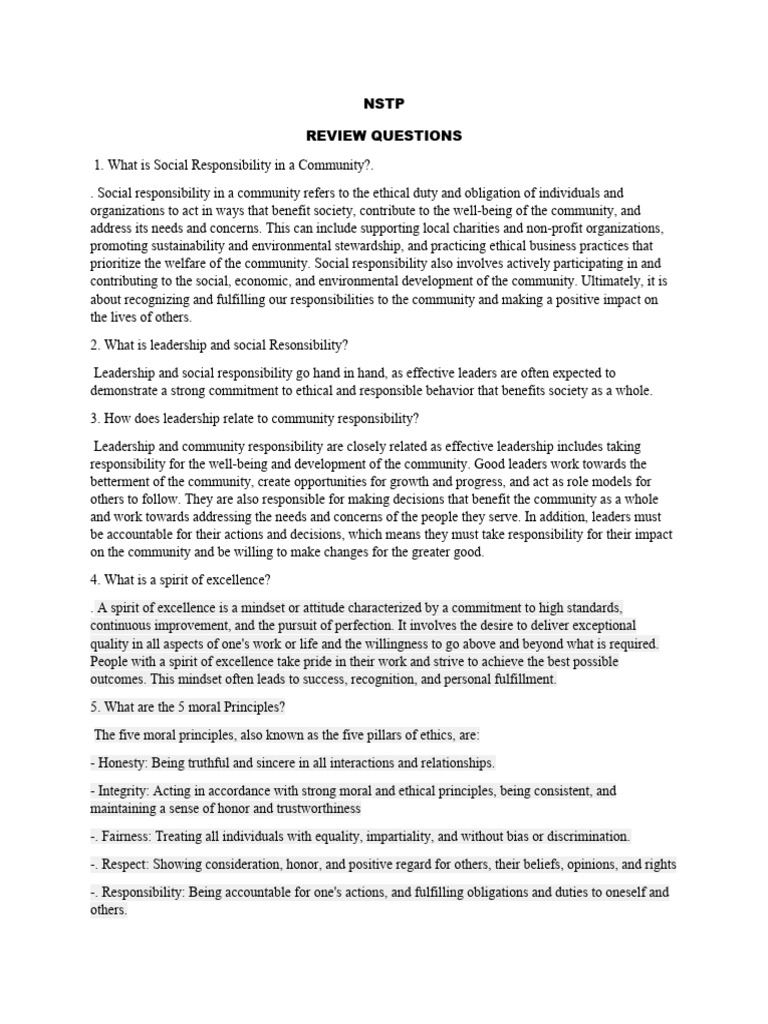 NSTP Module 5 | PDF | Corporate Social Responsibility | Leadership