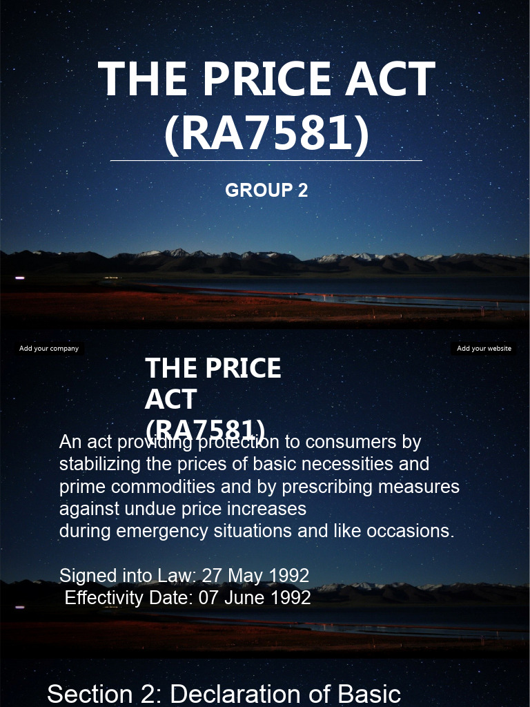The Price Act | PDF