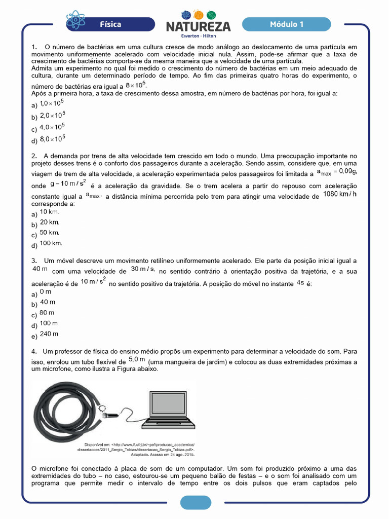 Cinemática Escalar e Vetorial | PDF