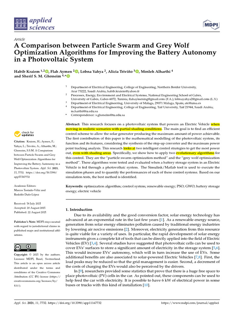 2 A Comparison Between Particle Swarm And Grey Wolf Optimization Algorithms For Improving The 