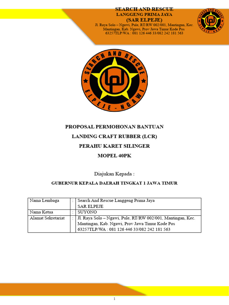 Proposal LCR LPJ | PDF