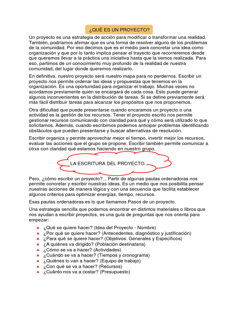 Qué Es Un Proyecto | PDF