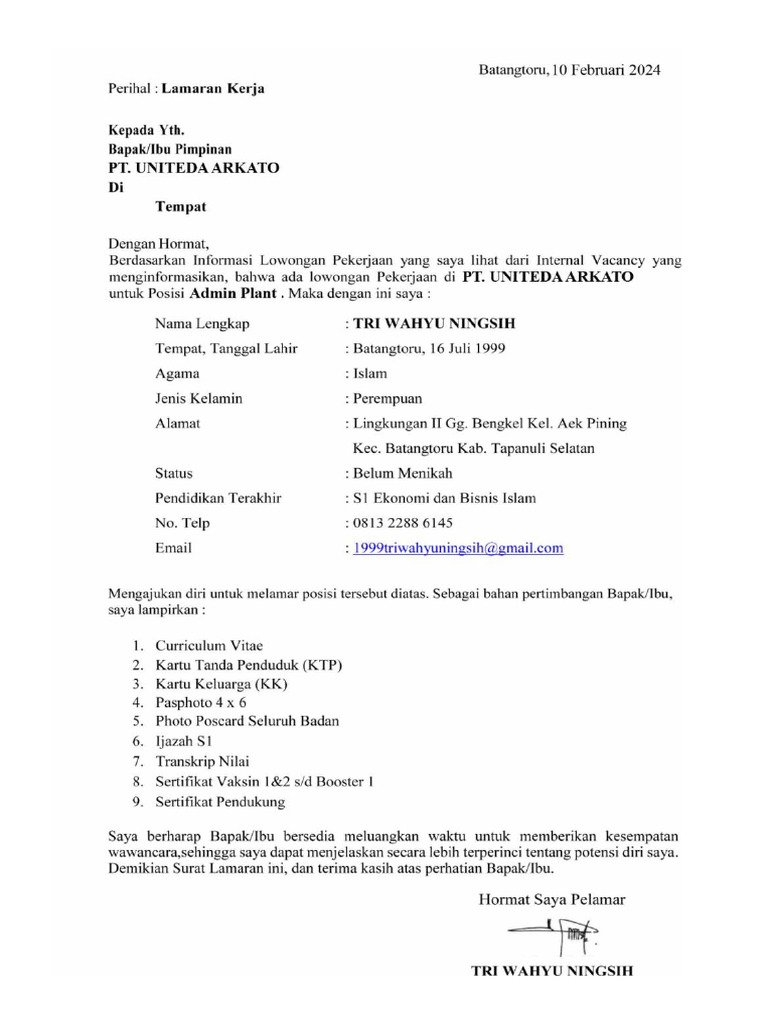 Pt. Uniteda Arkato New | PDF