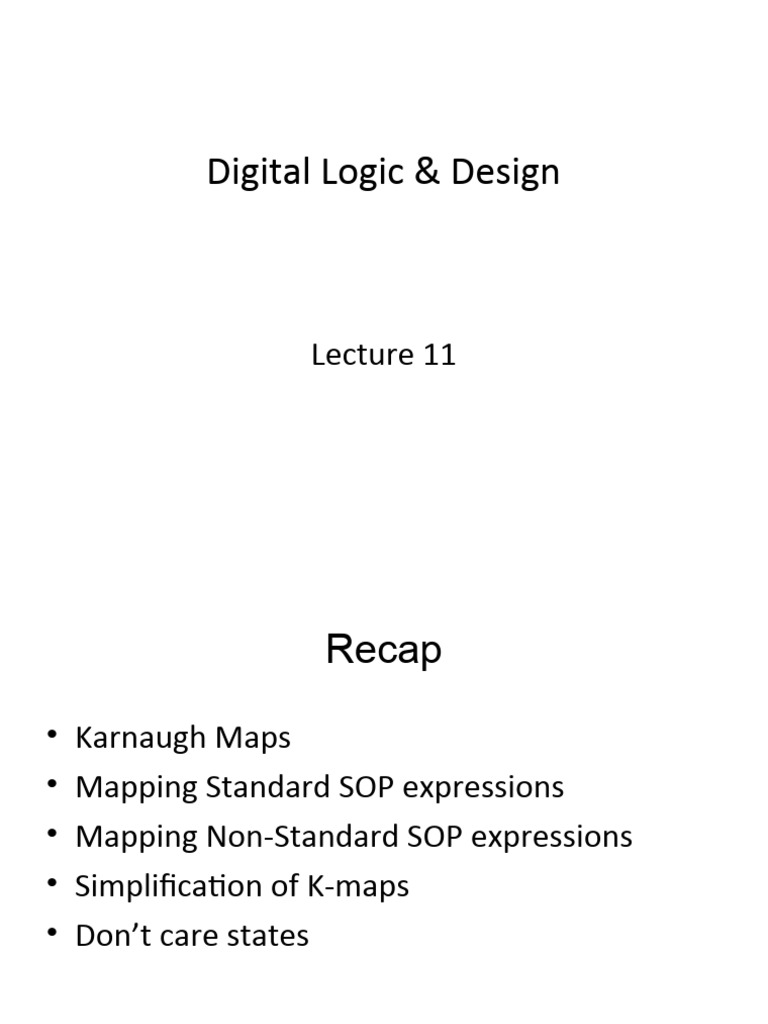 Lec 11 (K-Map) | PDF | Infographics | Electronic Design