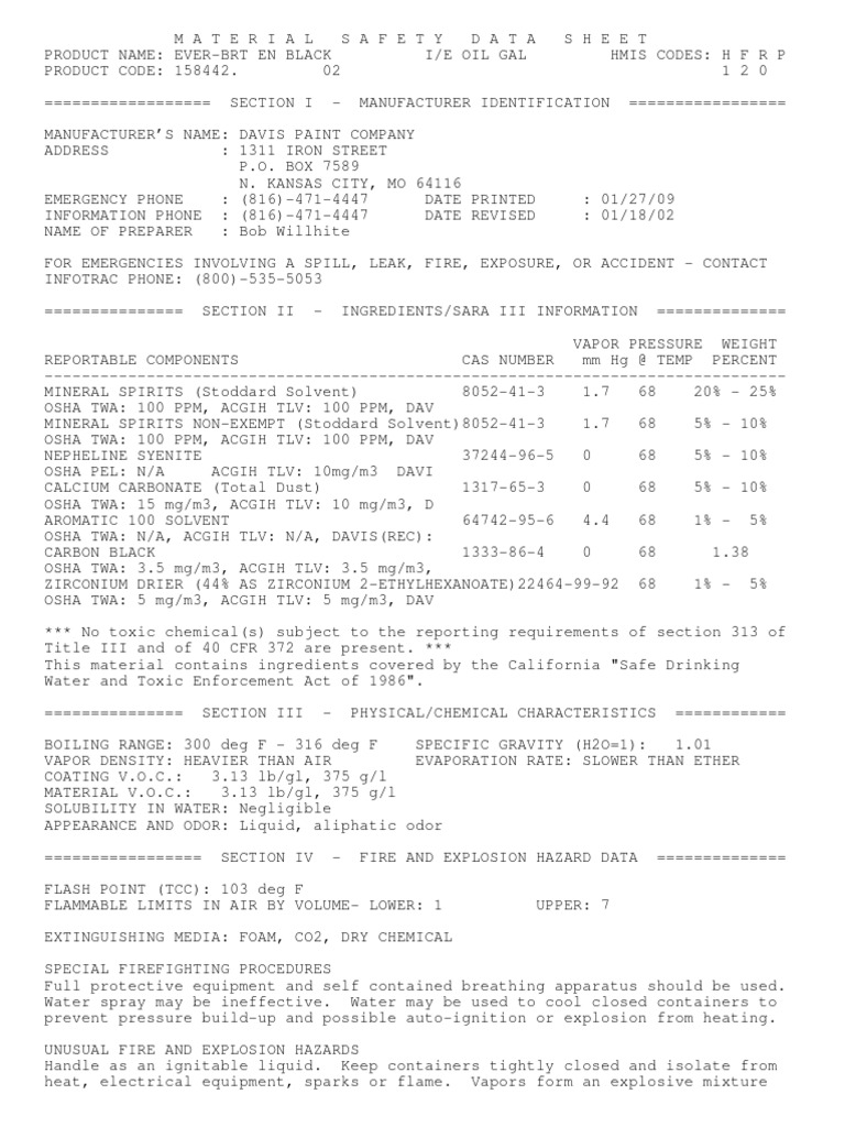 5844 Davis Traffic Paint Black | PDF | Water | Combustion
