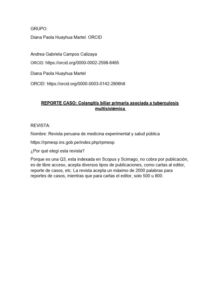 REPORTE CASO Avance pc1 | PDF | Consentimiento informado | Tuberculosis