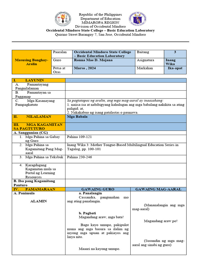 1 Nobela LP g9 Fil | PDF