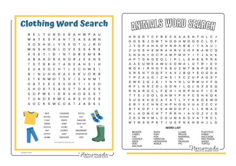 Word Search English | PDF