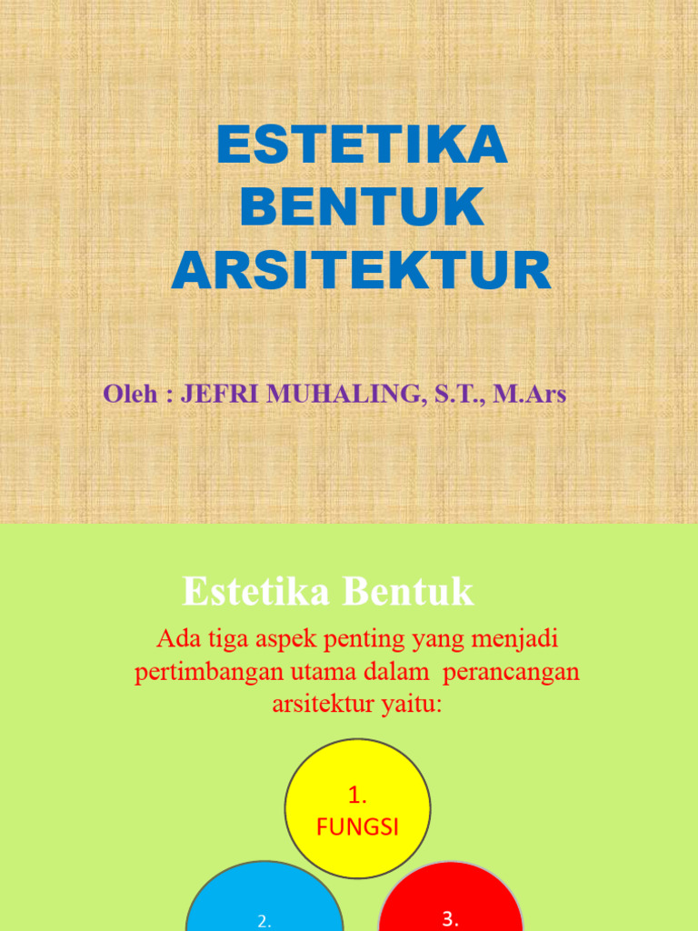 Estetika Bentuk (Pengertian Estetikadan Bentuk) | PDF
