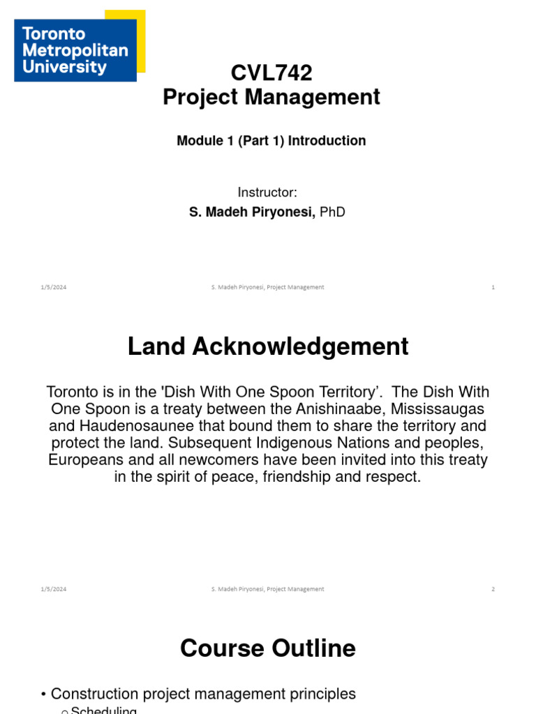 CVL742-Module 1, Part 1 - Introduction | PDF | Project Management | Business