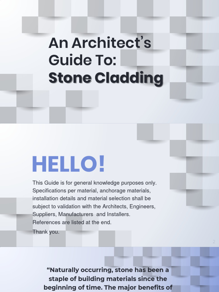 Architect's Guide to Stone Cladding | PDF | Rock (Geology) | Granite
