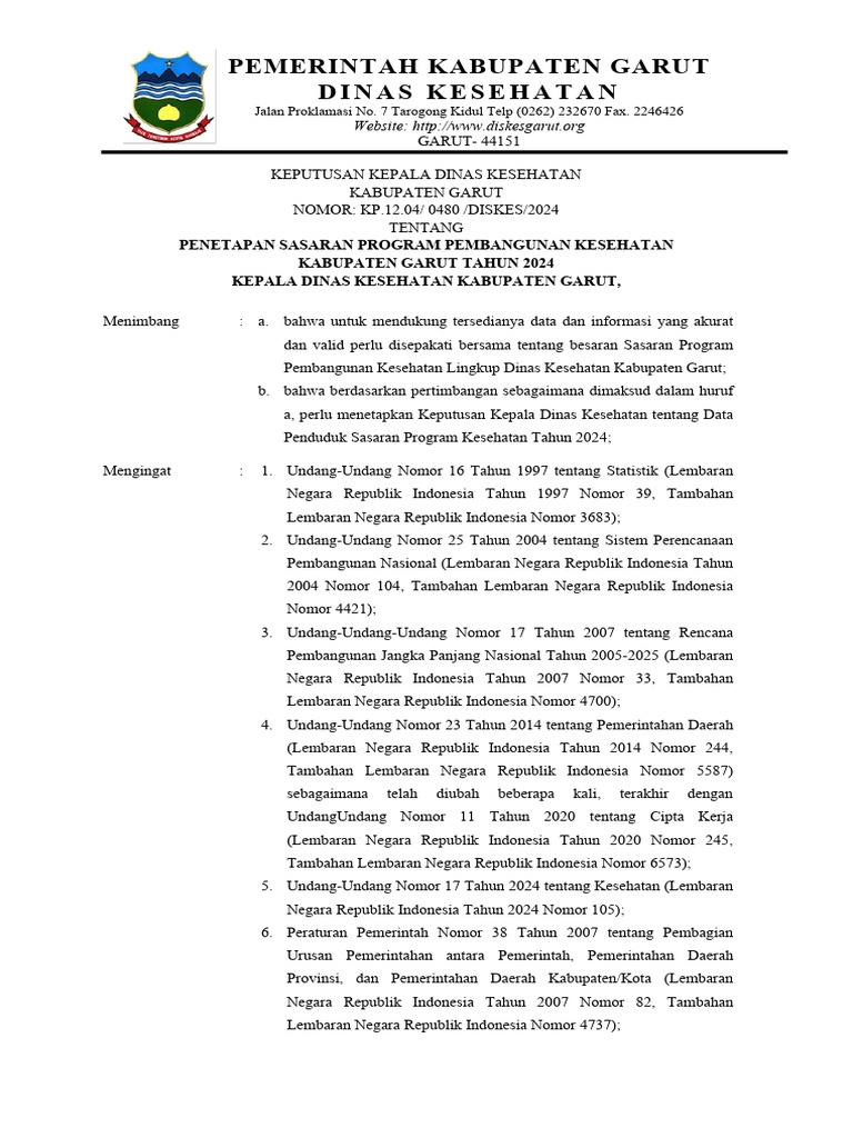 SK DATA SASARAN PROGRAM THN 2024_final | PDF