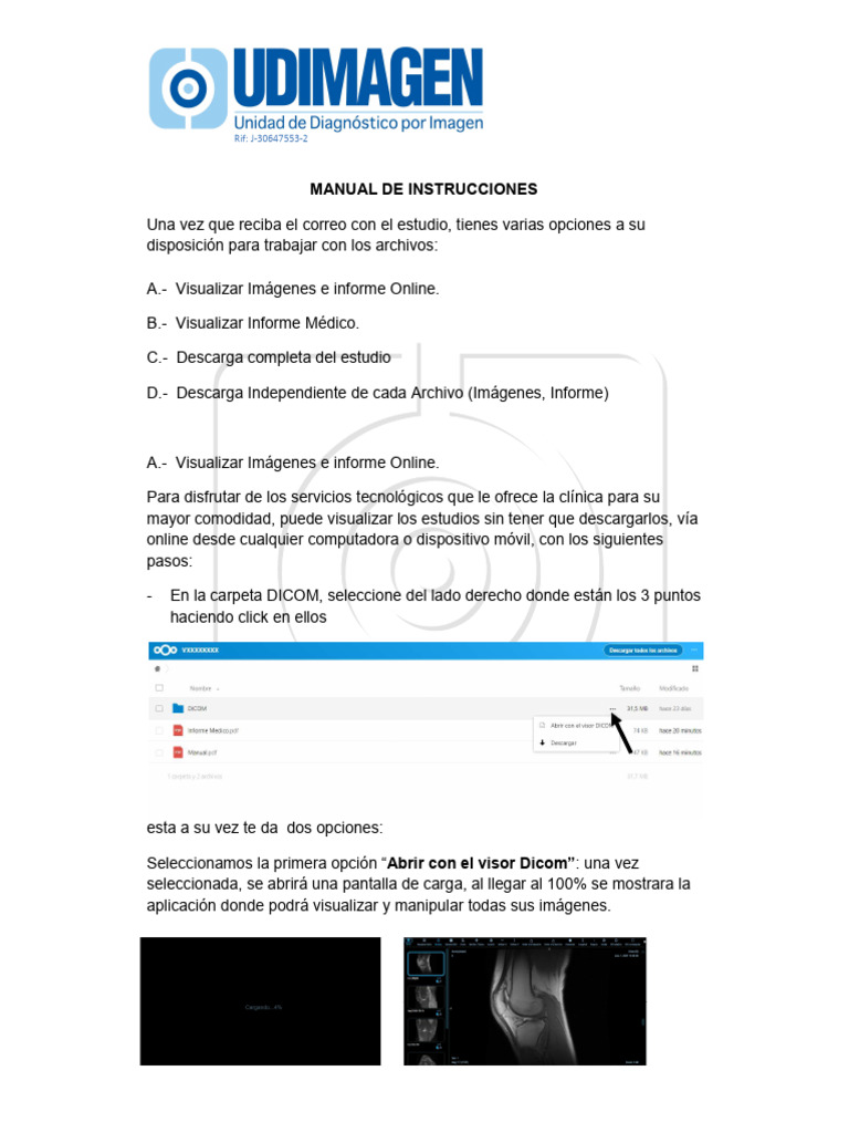 Opciones para Visualizar y Descargar Estudios | PDF | Informática ...