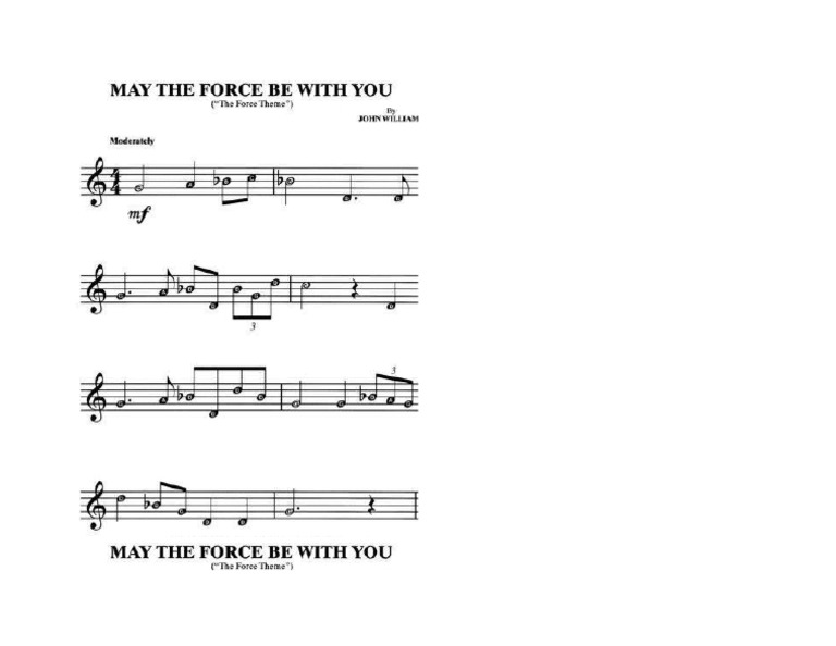 May the Force Be with You Theme | PDF