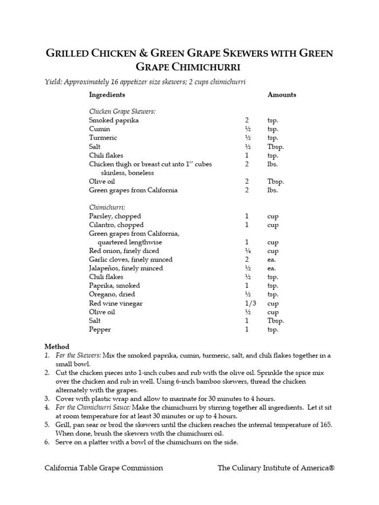 Chimichurrichicken | PDF | Grilling | Chili Pepper