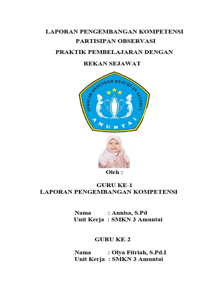 Laporan Pengembangan Kompetensi Partisipan Observasi Asli | PDF | Karier & Perkembangan | Sains ...