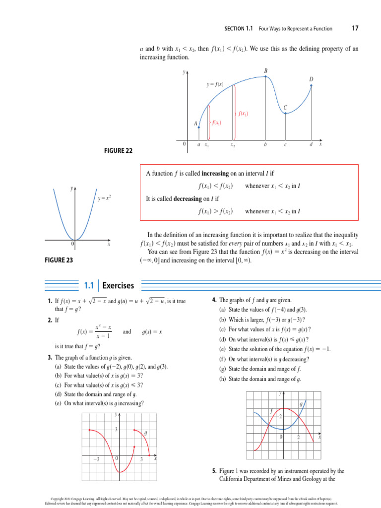 Calculus_ Metric Edition (Jameorg) Exercise 1-1 to 1-4 | PDF | Area | Function (Mathematics)
