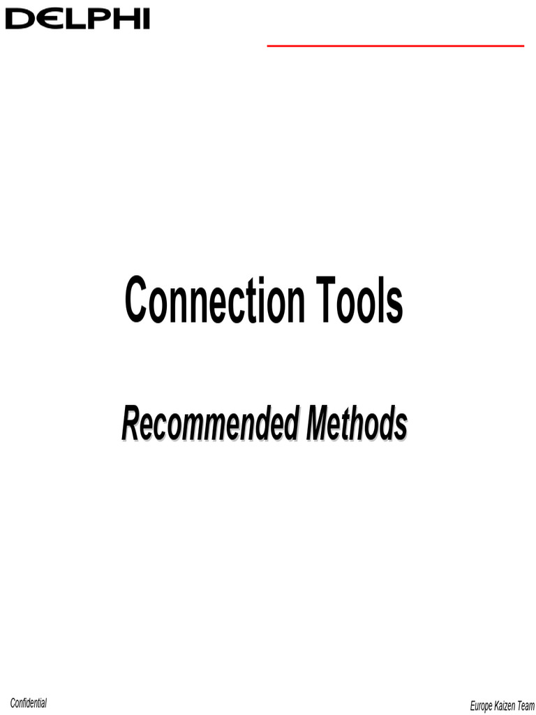 Connection Tools | PDF
