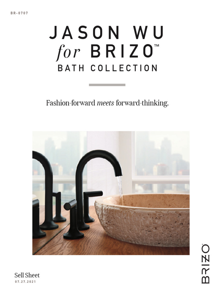 2021 - Jason Wu For Brizo Bath Sell Sheet | PDF | Plumbing | Hydraulic ...